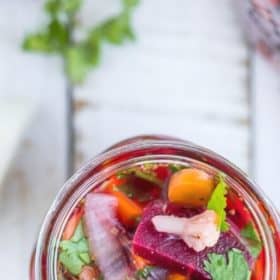 Encurtido {Honduran Spicy Pickled Vegetables} | Sustainable Cooks