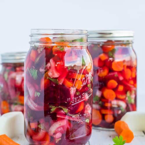 Spicy Pickled Vegetables {Honduran Encurtido} - Sustainable Cooks