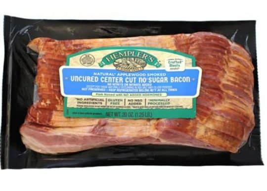 Marcas de tocino Whole30 {Tocino sin azúcar + Paleo} | ISNCA
