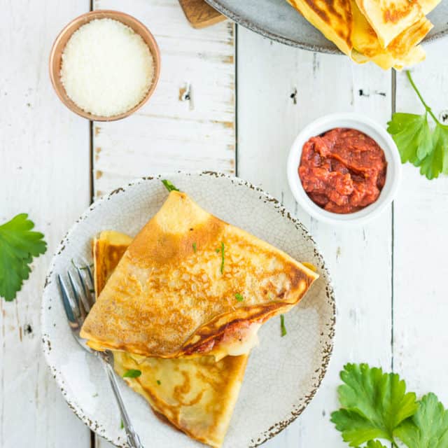 Easy Pizza Crepes - Sustainable Cooks