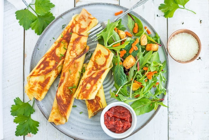 Easy Pizza Crepes - Sustainable Cooks
