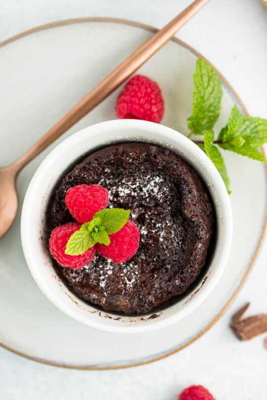 Chocolate Lava Mug Cake - Sustainable Cooks