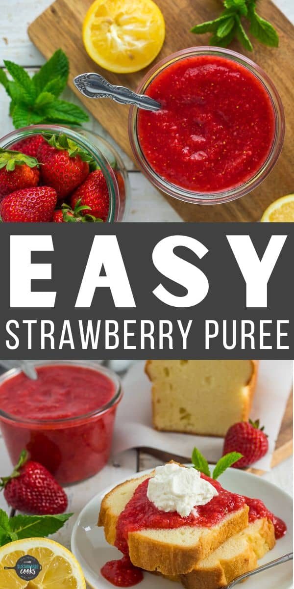 Homemade Strawberry Puree (Fresh or Frozen Strawberries) - Sustainable ...