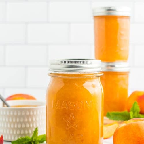 Old-Fashioned Peach Preserves {No Pectin} - Sustainable Cooks