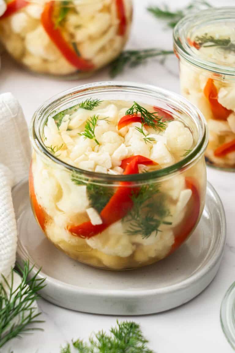 Quick Pickled Cauliflower (No Canning) - Sustainable Cooks