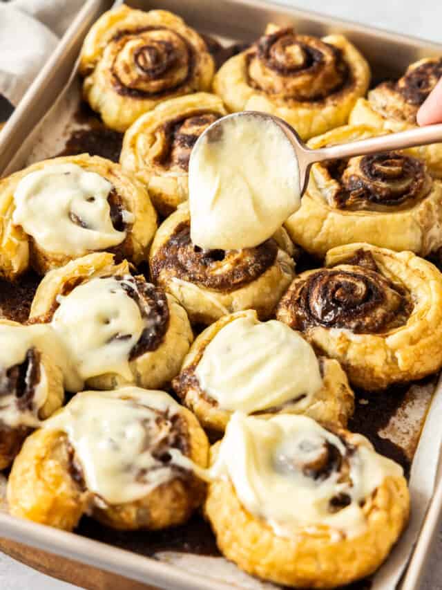 Puff Pastry Cinnamon Twists With Cream Cheese Dip - Sustainable Cooks