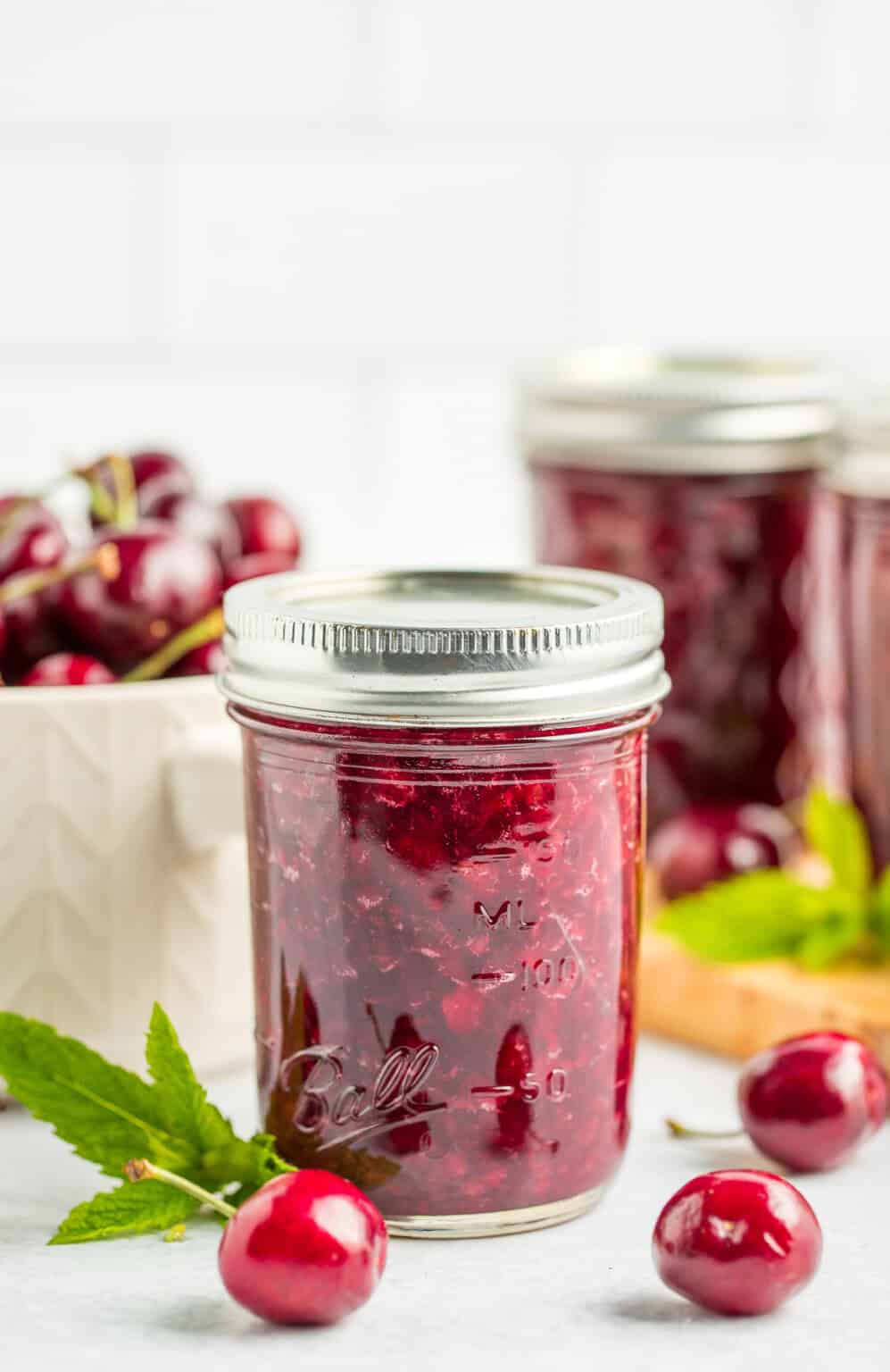 Low Sugar Cherry Jam Recipe - Sustainable Cooks