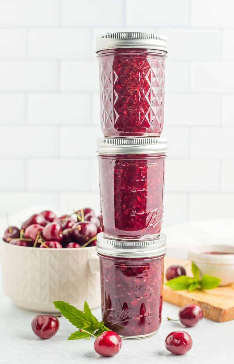 Low Sugar Cherry Jam Recipe - Sustainable Cooks
