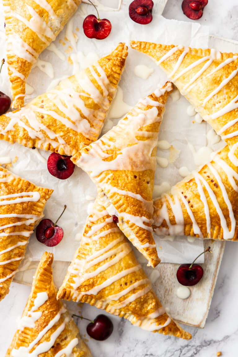 Cherry Puff Pastry Turnovers (Quick & Easy) - Sustainable Cooks