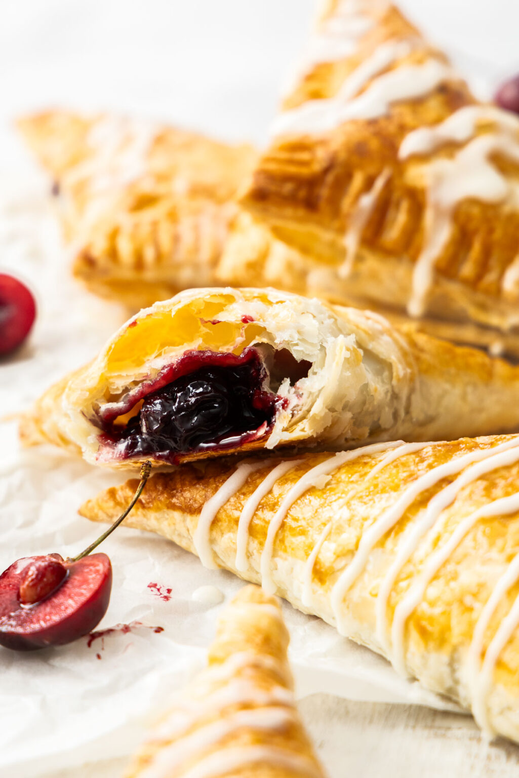 Cherry Puff Pastry Turnovers (Quick & Easy) - Sustainable Cooks